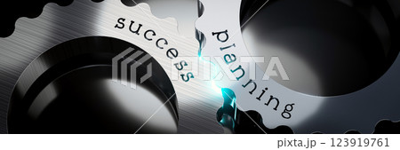 Success, planning - gears concept - 3D...のイラスト素材 [123919761] - PIXTA