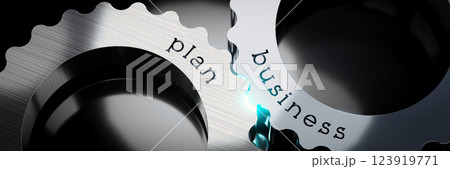 Business plan - gears concept - 3D illustrationのイラスト素材 [123919771] - PIXTA