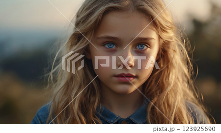 外国人の小学生の女の子 Generative AIのイラスト素材 [123925690] - PIXTA