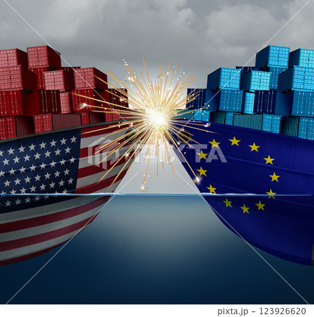 EU United States Trade Conflictのイラスト素材 [123926620] - PIXTA