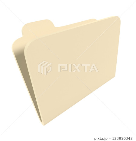 File folder with curved edges isolated on white...のイラスト素材 [123950348 ...