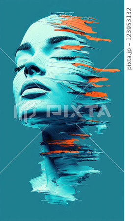 An abstract portrait representing the essence...のイラスト素材 [123953132] - PIXTA