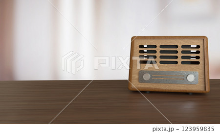 The Radio Vintage for Pod Cast or Music concept...のイラスト素材 [123959835 ...
