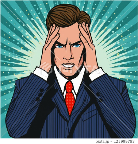後悔するビジネスマン イラストのイラスト素材 [123999785] - PIXTA