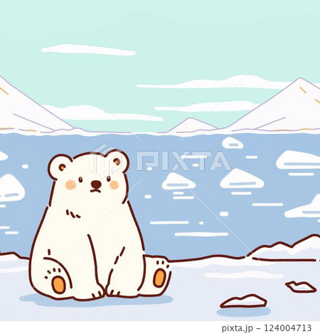 南極のイラスト、しろくま、素材のイラスト素材 [124004713] - PIXTA