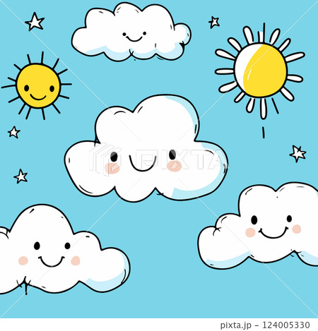 Cheerful Sky Sceneのイラスト素材 [124005330] - PIXTA