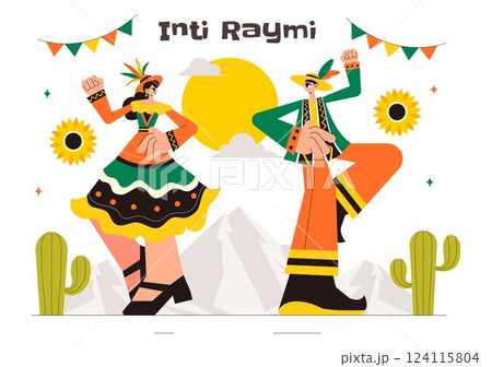 Inti Raymi Vector Illustration, Translation:...のイラスト素材 [124115804] - PIXTA