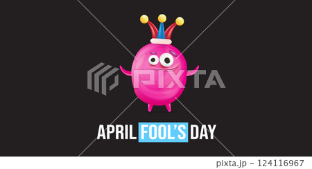 April Fools day funky horizontal banner with...のイラスト素材 [124116967] - PIXTA