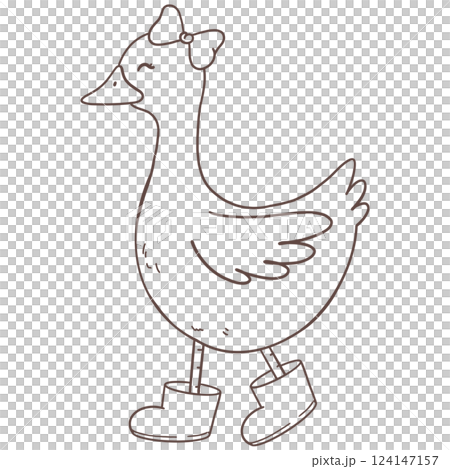 Cottagecore spring silly gooseのイラスト素材 [124147157] - PIXTA
