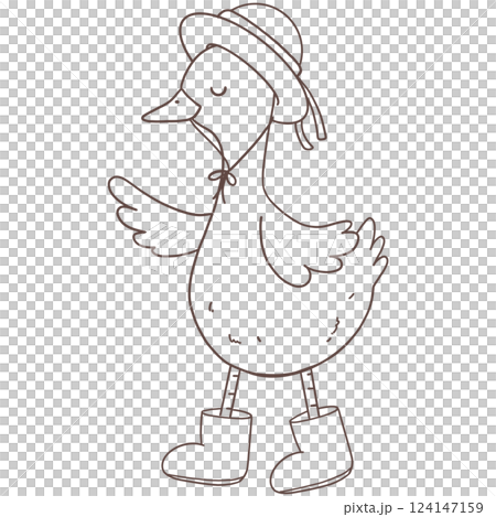 Cottagecore spring silly gooseのイラスト素材 [124147159] - PIXTA
