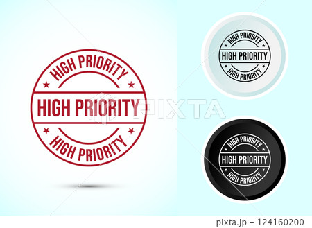 High priority icon design illustration. High...のイラスト素材 [124160200] - PIXTA