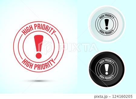 High priority icon design illustration. High...のイラスト素材 [124160205] - PIXTA