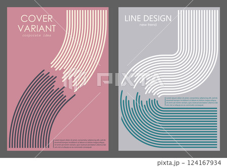 Circle design. A set of colored cover pages for...のイラスト素材 [124167934 ...