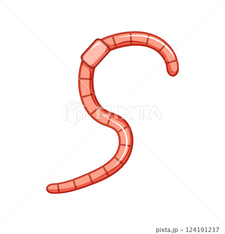 detritivore worm cartoon vector illustrationのイラスト素材 [124191237] - PIXTA