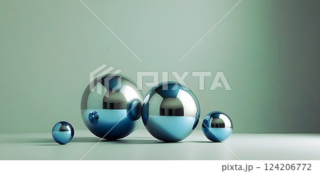 Floating Metallic Spheres のイラスト素材 [124206772] - PIXTA
