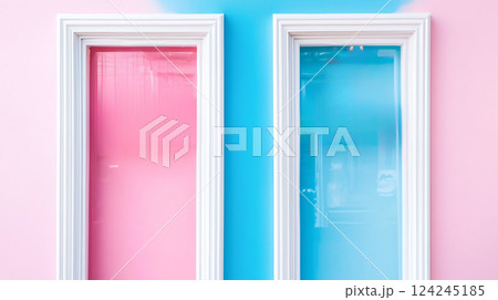 Two vertical rectangles with white frames are...のイラスト素材 [124245185] - PIXTA