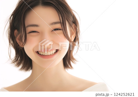 笑顔の美肌女性・スキンケア・アンチエイジング「AI生成画像」のイラスト素材 [124252621] - PIXTA