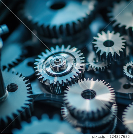 A close up of a large gear with a small gear...のイラスト素材 [124257686] - PIXTA