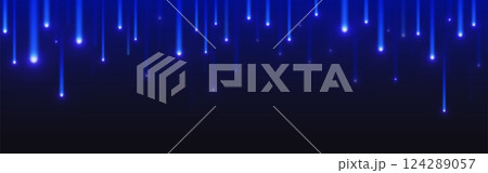 Abstract meteor rain on blue backgroundのイラスト素材 [124289057] - PIXTA
