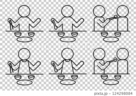 Meal assistance - Vector illustration of a... - Stock Illustration ...