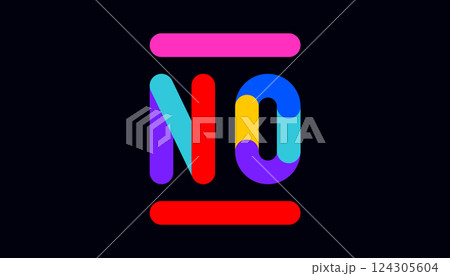 No. Funny banner, speech bubble, poster sticker...のイラスト素材 [124305604 ...