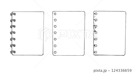 Vector illustration of a set of blank paper...のイラスト素材 [124336659] - PIXTA