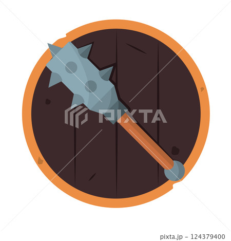Isolated mace weapon medieval iconのイラスト素材 [124379400] - PIXTA