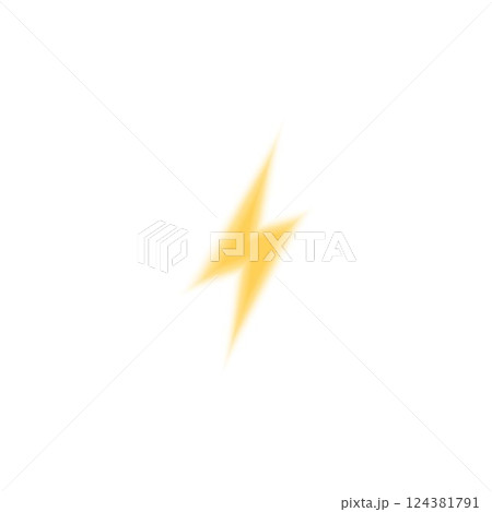 Yellow electricity symbol, zigzag, flash...のイラスト素材 [124381791] - PIXTA