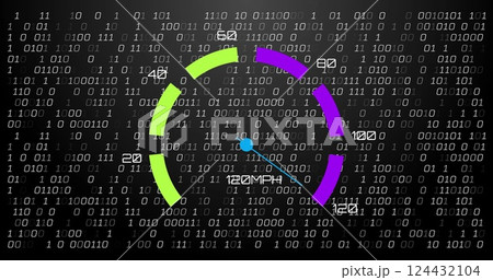 Image of digital data processing over...のイラスト素材 [124432104] - PIXTA