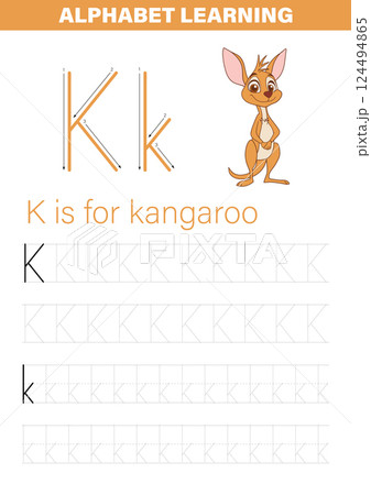 Alphabet learning worksheet featuring the...のイラスト素材 [124494865] - PIXTA