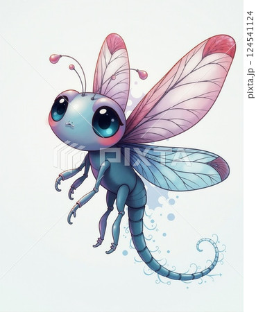 Charming cartoon baby alien insect with big...のイラスト素材 [124541124] - PIXTA