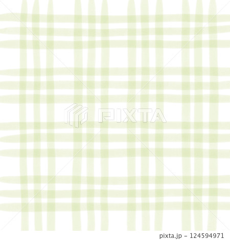 Sage Green Plaid Gingham Hand Drawn Background...のイラスト素材 [124594971 ...
