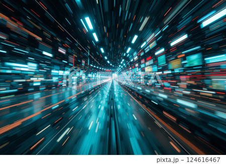 Glitch camera effect. Video rewind texture.のイラスト素材 [124616467] - PIXTA