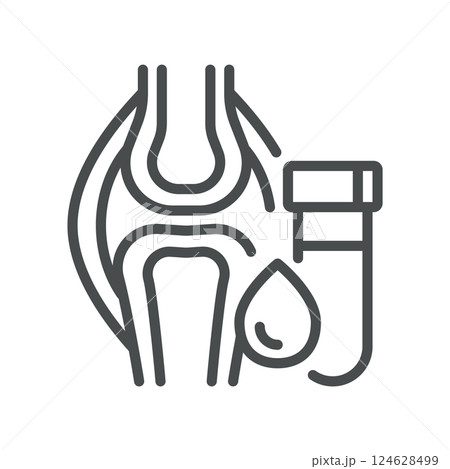 Joints Blood Test Icon. Line Vector of Joint...のイラスト素材 [124628499] - PIXTA