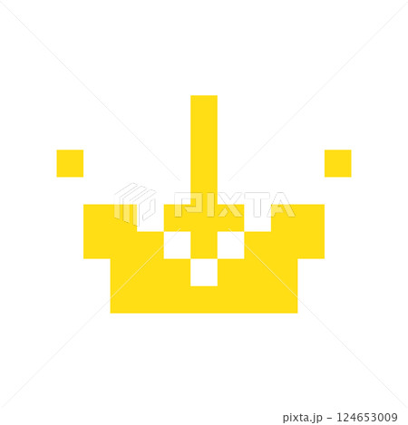 Pixel art crown, 8 bit king icon, retro style...のイラスト素材 [124653009] - PIXTA