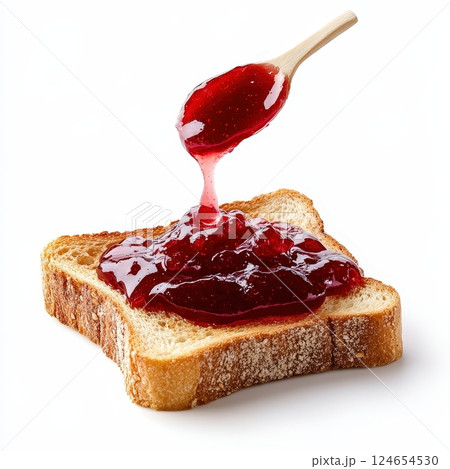 Dripping Red Berry Jam Spread on Freshly...のイラスト素材 [124654530] - PIXTA