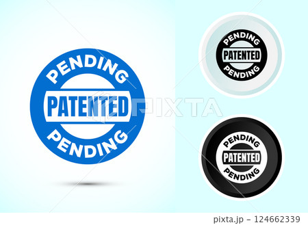 Patent pending icon design illustration, patent...のイラスト素材 [124662339 ...