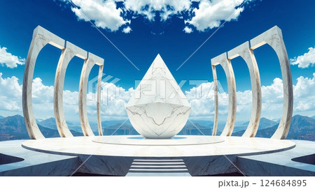 virtual reality abstract space. fantasy...のイラスト素材 [124684895] - PIXTA