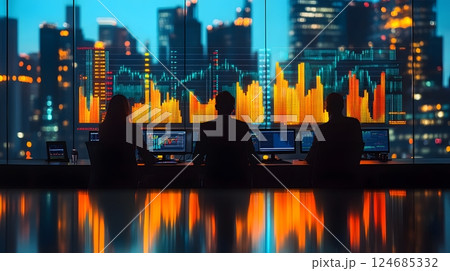 Executives in a strategic session, vector...のイラスト素材 [124685332] - PIXTA