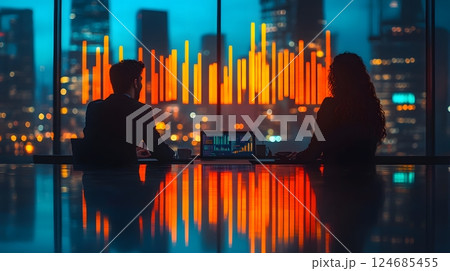 Professionals analyzing benchmarking metrics,...のイラスト素材 [124685455] - PIXTA