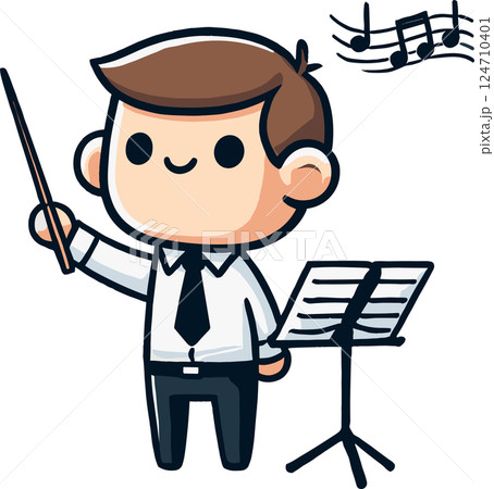 シンプルな指揮者のイラストのイラスト素材 [124710401] - PIXTA