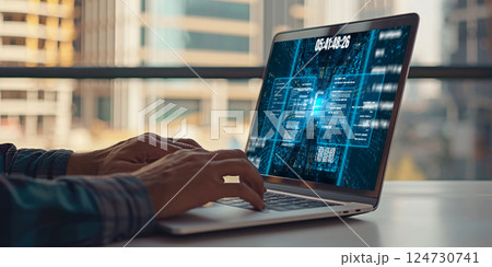 Software development or programming work with...のイラスト素材 [124730741] - PIXTA