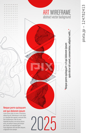 Wireframe design for posters. Page layout. ART...のイラスト素材 [124782413 ...