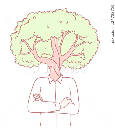 A Human Tree Hybrid Symbolizing the Essence of...のイラスト素材 [124782759 ...