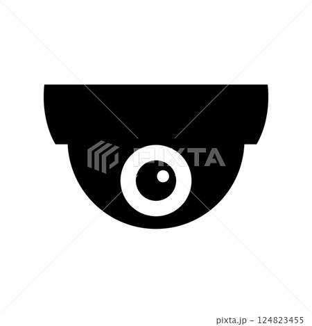 Dome camera icon. CCTV, security ceiling video...のイラスト素材 [124823455 ...