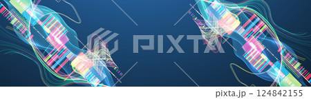 Abstract data waveform background with dynamic...のイラスト素材 [124842155] - PIXTA