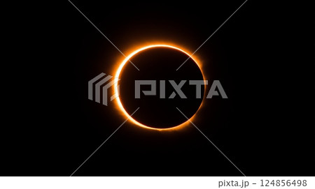 Majestic solar eclipse showing the sun's corona...のイラスト素材 [124856498 ...
