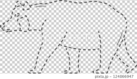 Dotted bear tracing.のイラスト素材 [124866947] - PIXTA