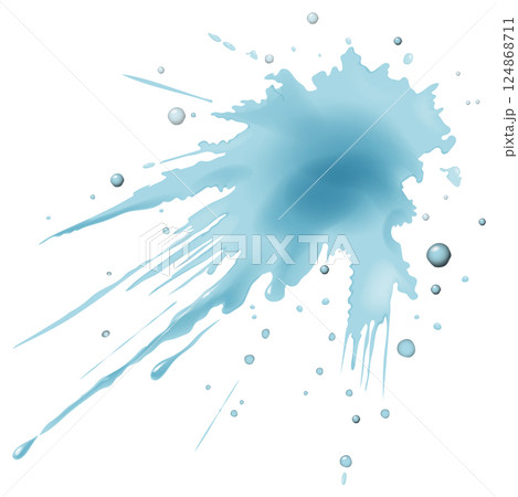 Dynamic Blue Paint Splash Illustrationのイラスト素材 [124868711] - PIXTA