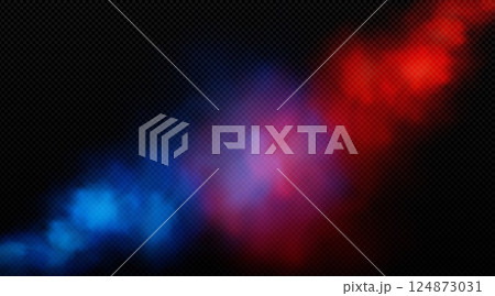 Red vs blue light smoke on black backgroundのイラスト素材 [124873031] - PIXTA